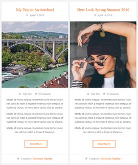 Cool Horizontal Blog Template (Light) | Blog Designer Pro WordPress Plugin